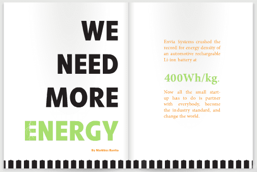 Charged EVs | We need more energy: Envia Systems' 400 Wh/kg Li-ion ...