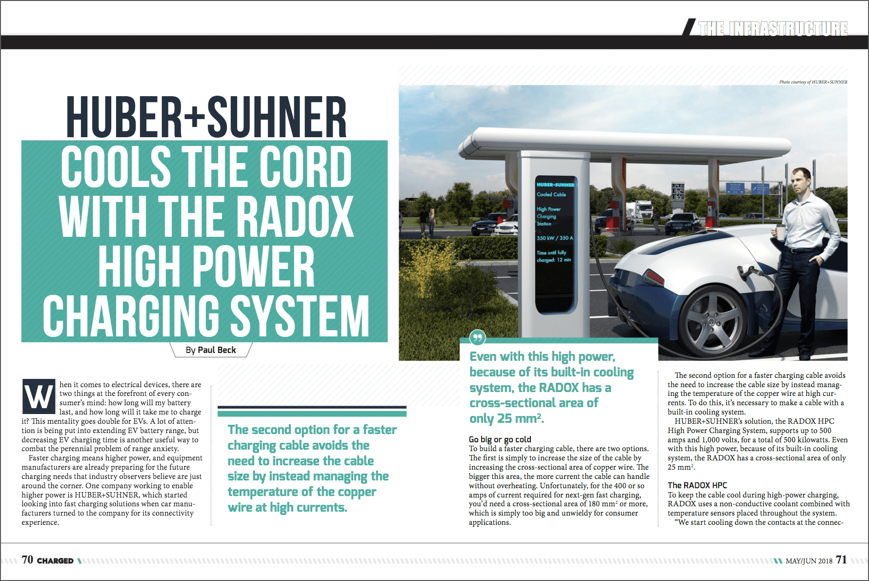 Charged EVs | Huber+Suhner cools the cord with the RADOX high power EV ...
