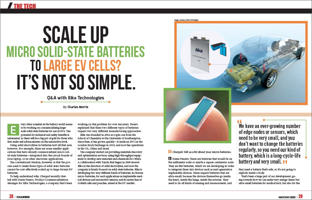 Charged EVs | Scale up micro-solid-state batteries to large EV cells ...