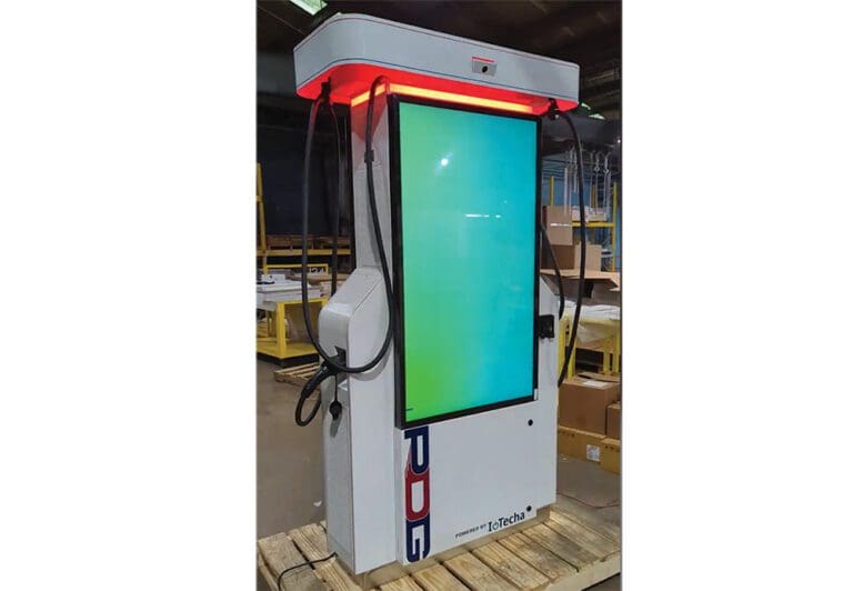 Charged EVs | Palmer Digital, Samsung and IoTecha unveil new EV charging kiosk with advertising ...