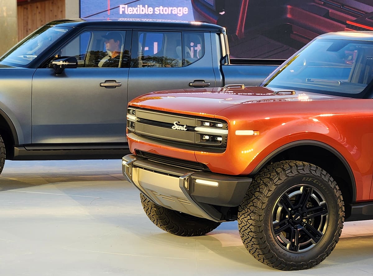 Charged EVs | Scout Motors unveils EV Terra truck, Traveler SUV ...